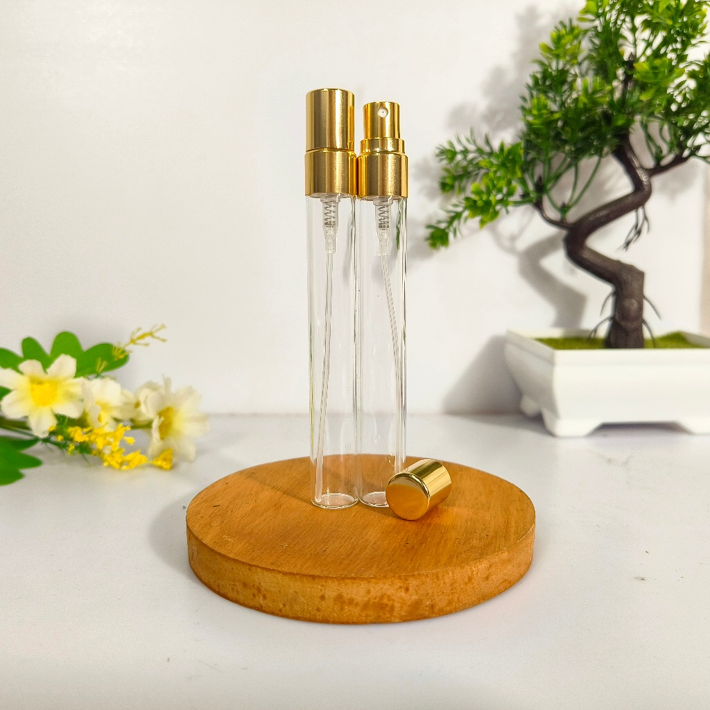 Jual Botol kaca spray semprot parfum mini travel portable tebal refill isi ulang varian 10ml ...
