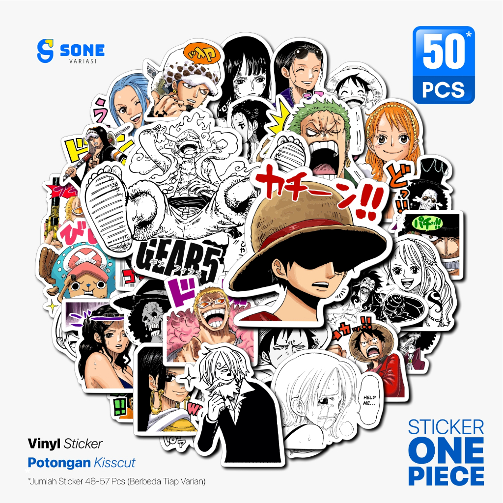 Jual Stiker Anime One Piece Vinyl Waterproof untuk Dekorasi Laptop Helm ...