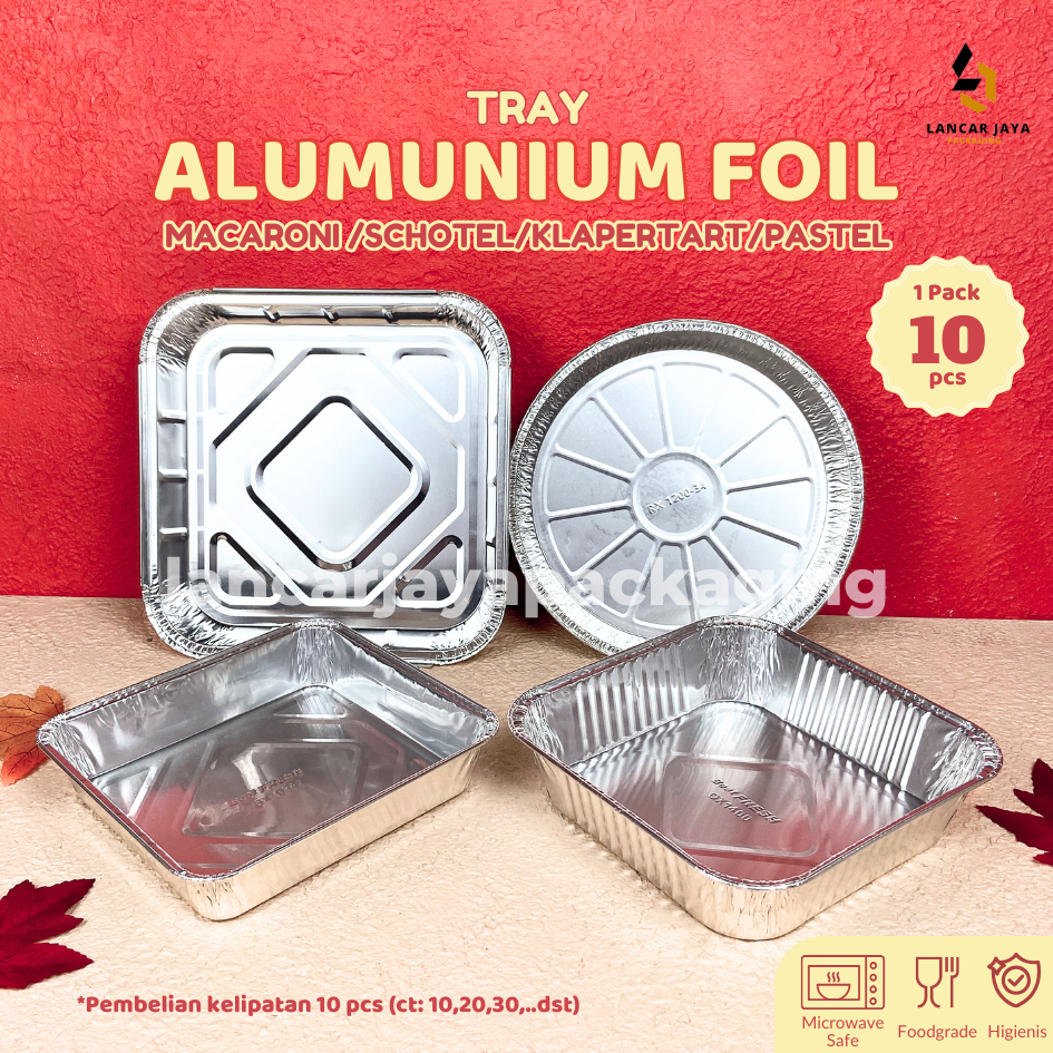 Jual Tray Aluminium Foil Baking Kotak Bulat Untuk Lasagna Macaroni ...