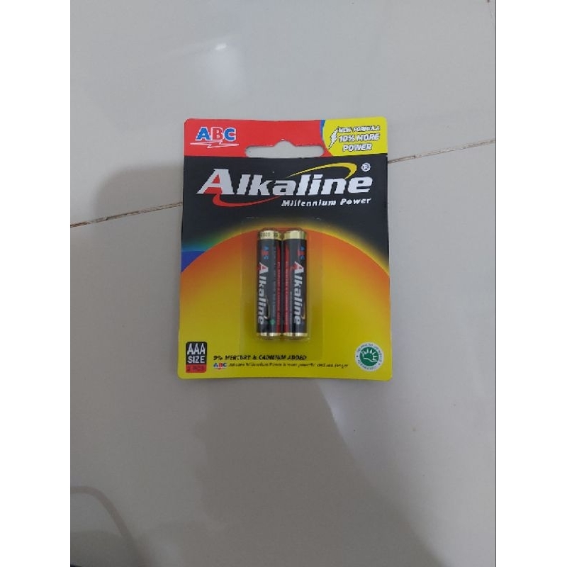 Jual BATERAI ABC ALKALINE AAA 1SET 2PCS | Shopee Indonesia