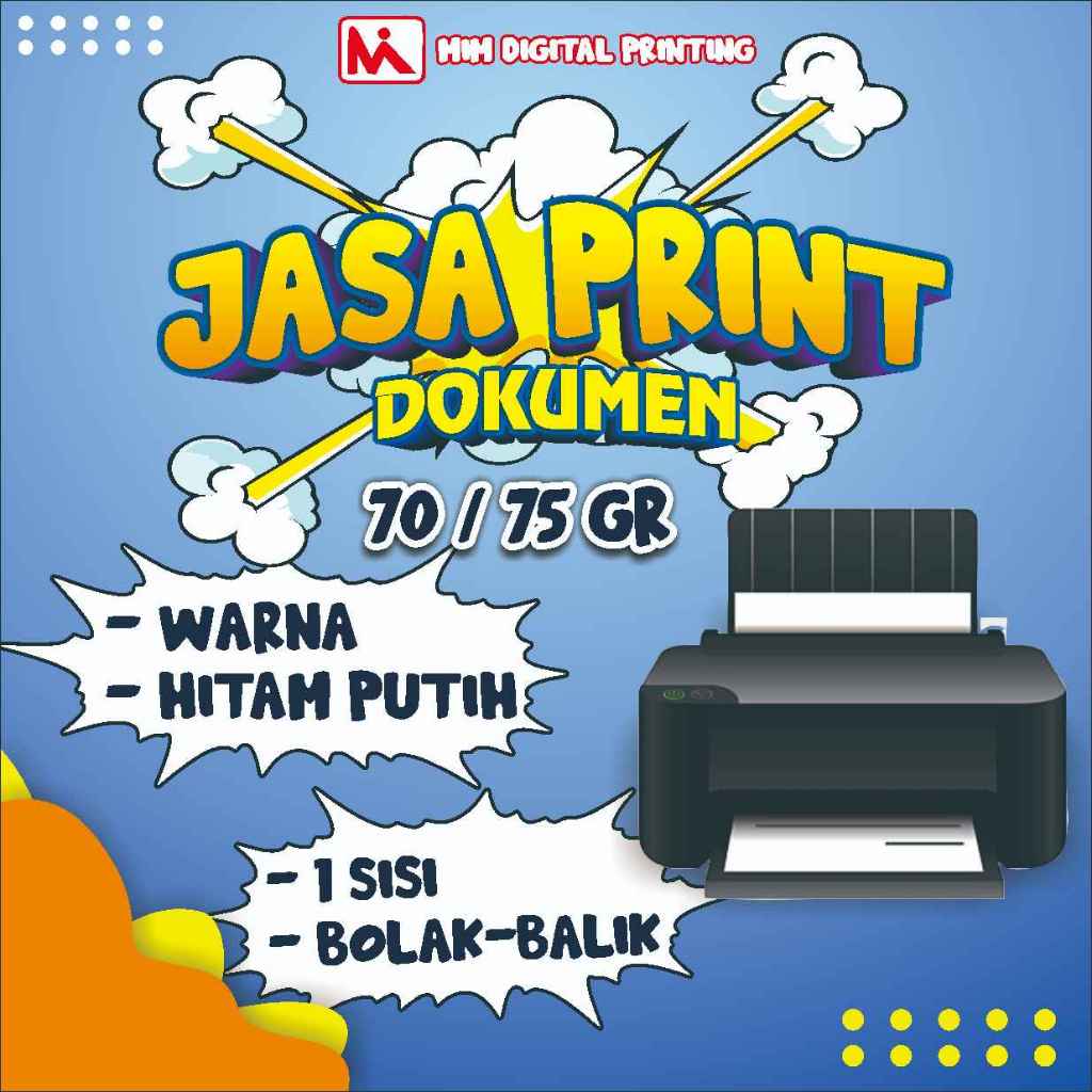 Jual Print A4/F4 Dokumen Hitam Putih dan Berwarna Murah / Print Skripsi ...