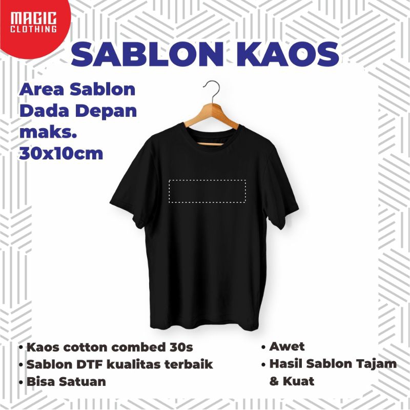 Jual SABLON KAOS area sablon dada depan | Shopee Indonesia