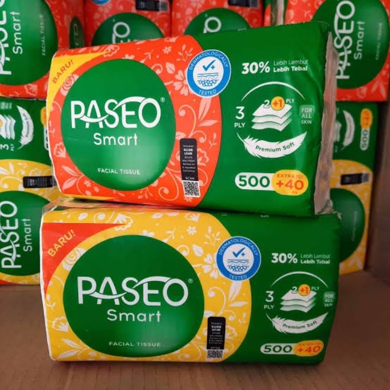 Jual tissue Paseo 500+40 sheet 3 ply lebih lembut lebih tebal | Shopee ...