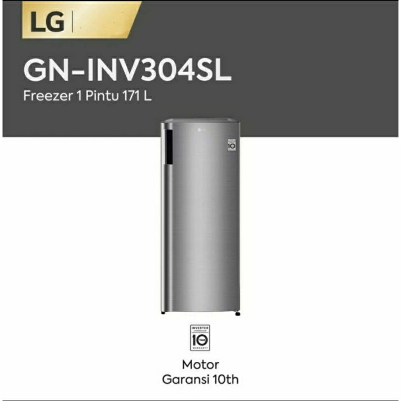 Jual LG GN-INV304SL Freezer Berdiri 1 Pintu 171 L Smart Inverter ...