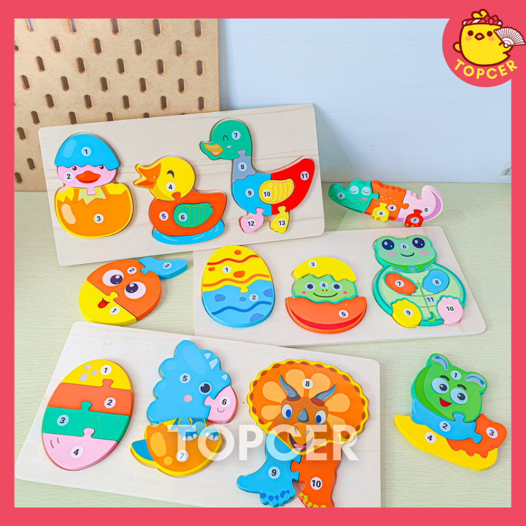 Jual Puzzle Wooden 3D Chunky / Puzzle Metamorfosis Hewan /Jigsaw Puzzle ...