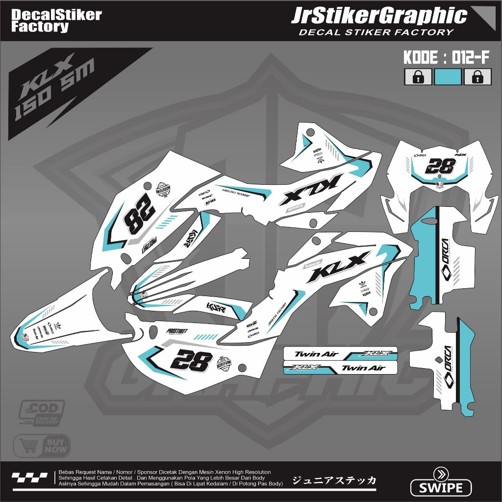 Jual Stiker Decal KLX 150 SM Full Body Terbaru 2023 - 2024 / DECAL KLX ...