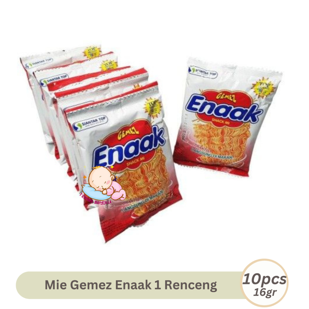 Jual Mie Gemez Enaak 1 Renceng isi 10pcs 16gr Snack Mi Gemes Kremes ...