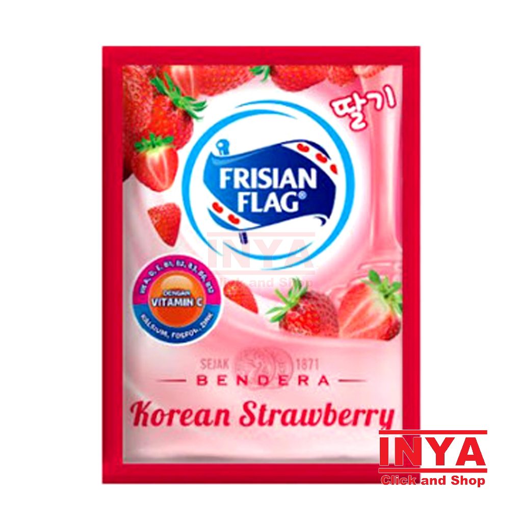 Jual Frisian Flag Susu Bendera Korean Strawberry 37gr Sachet ...