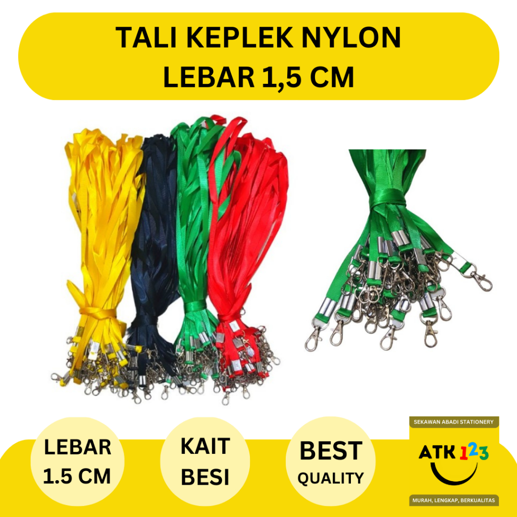 Jual Tali Keplek / Tali ID Card / Tali Name Tag Leher Kualitas Tebal 1. ...