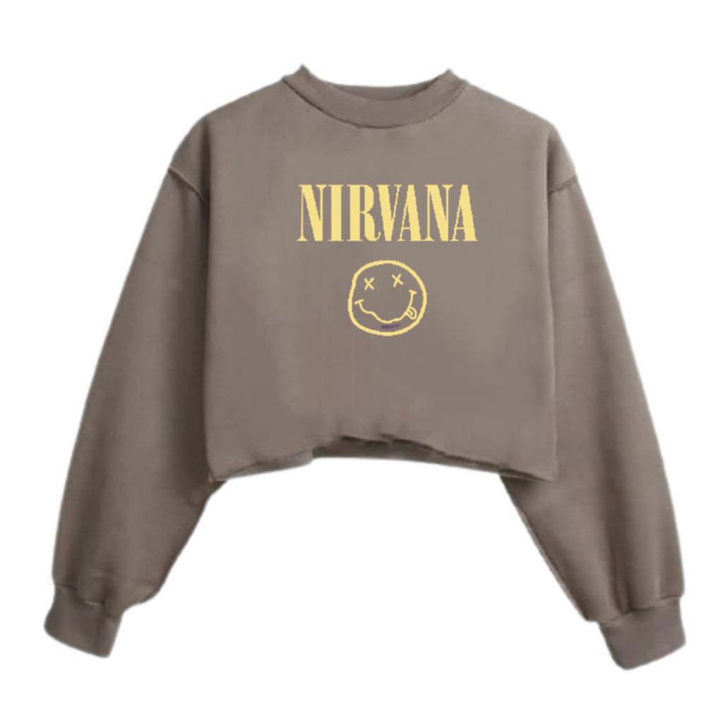 Jual SWEATER CROPE OVERSIZE MOTIF BAHAN FLEECE | Shopee Indonesia