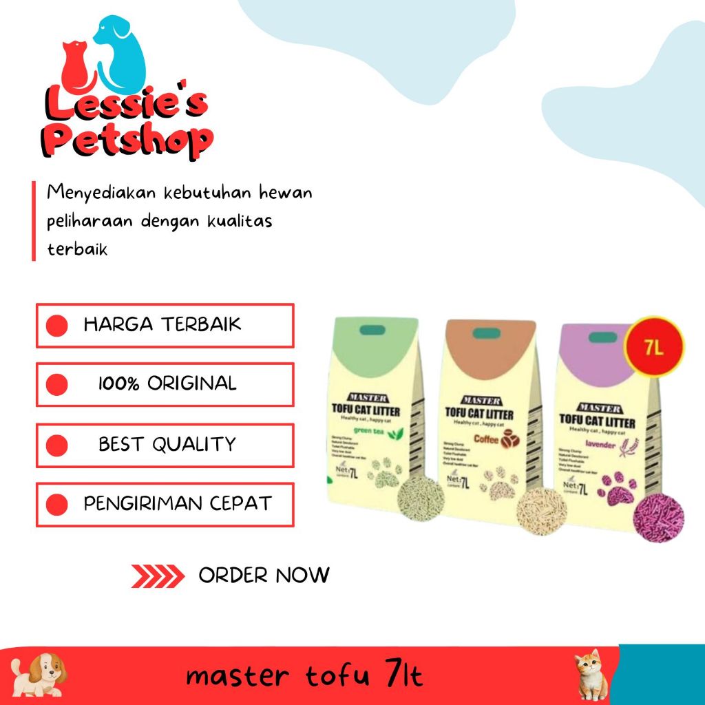 Jual Master Tofu Soya Cat Litter Pasir Gumpal Kucing 7 Litter | Shopee ...