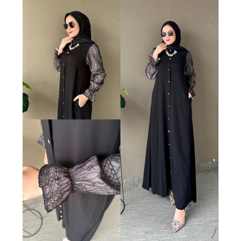 Jual GAMIS REYSHA TWILL MIX BURKAT FULL KANCING /ADL | Shopee Indonesia