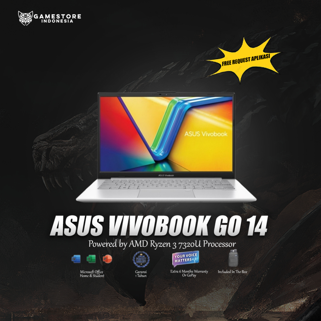 Jual Asus Vivobook E1404FA-FHD323 14", R3-7320U/UMA/8GB/256GB/Cool ...