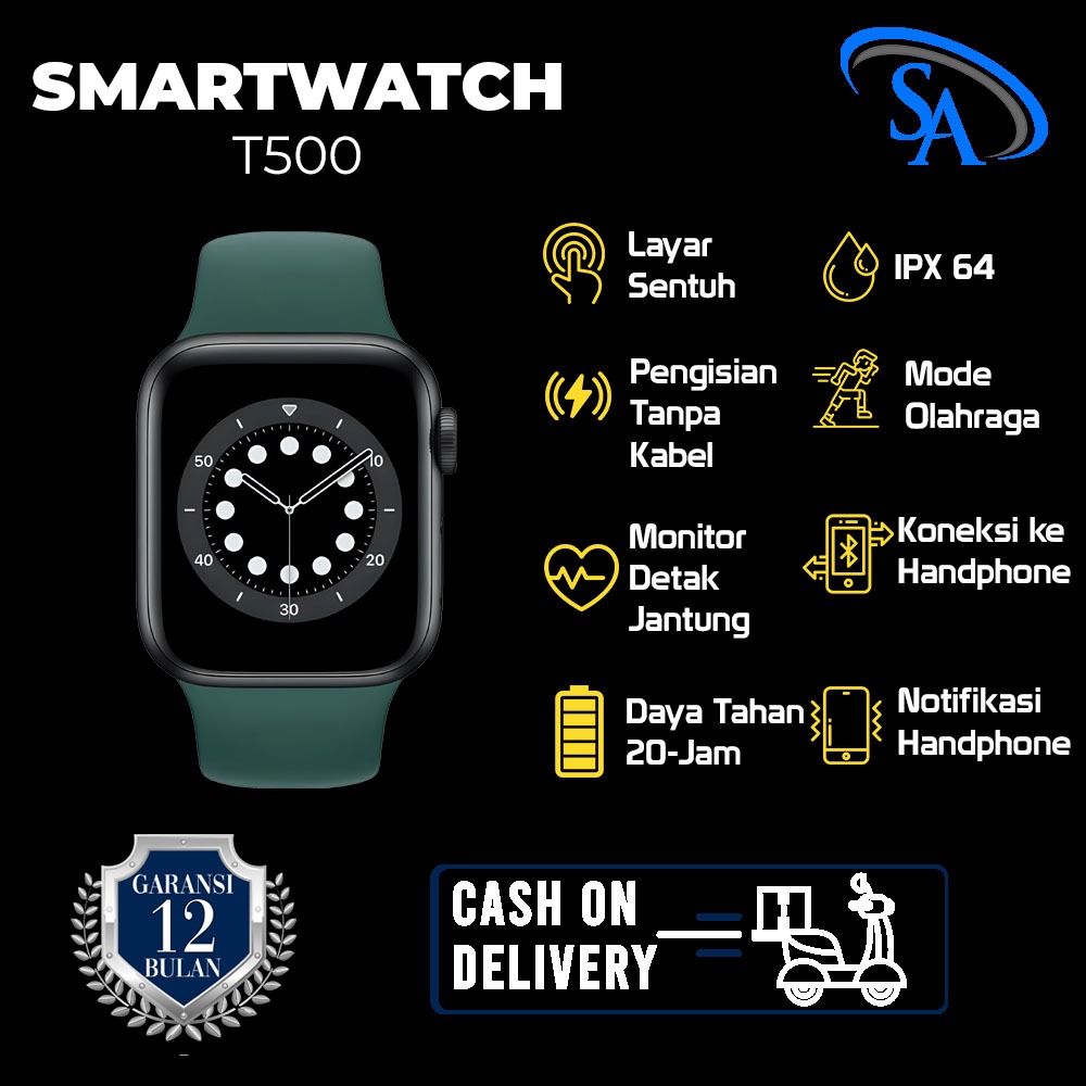 Jual Jam Tangan T500 Dengan IP67 Tahan Air ,Panggilan Bluetooth ...