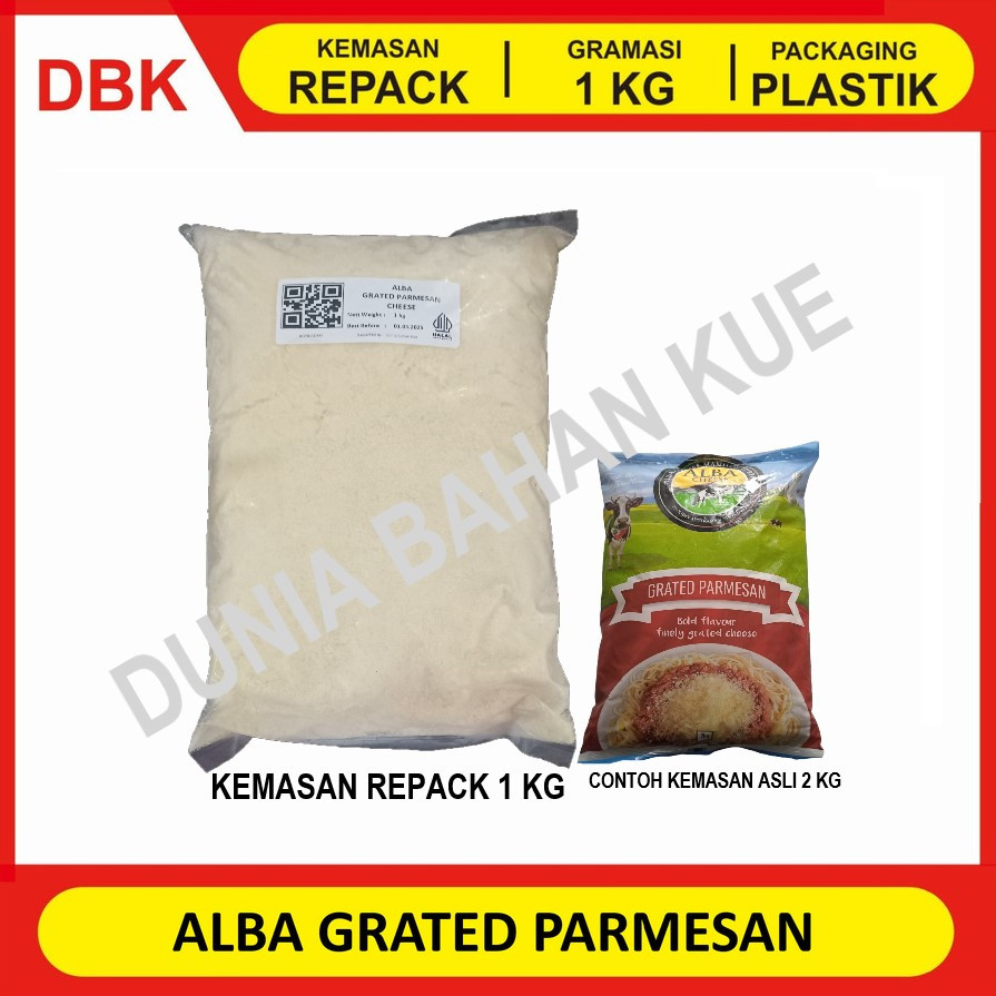 Jual ALBA GRATED PARMESAN CHEESE - REPACK 1 KG / KEJU PARMESAN PARUT ...