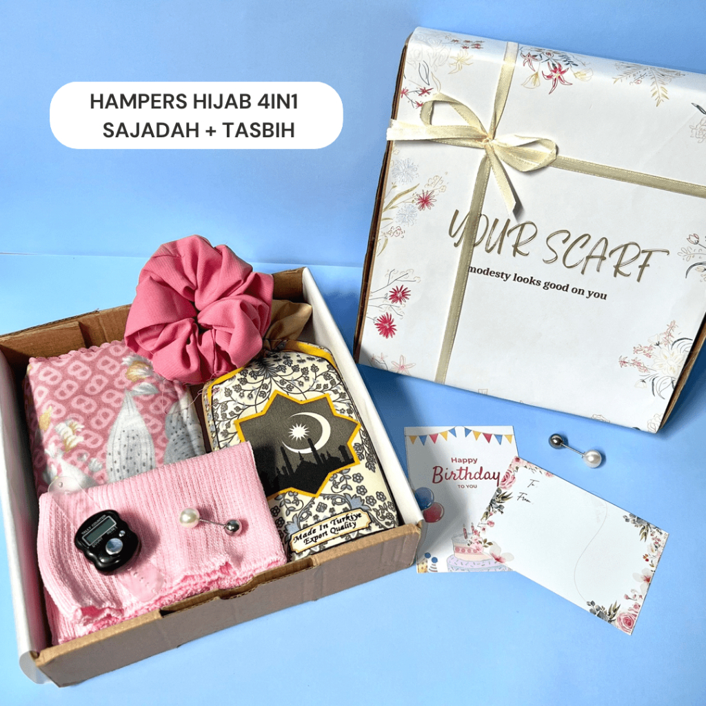 Jual Hampers Hijab 6in1 Voal Premium Gift Box Kado Hampers Jilbab Kado ...