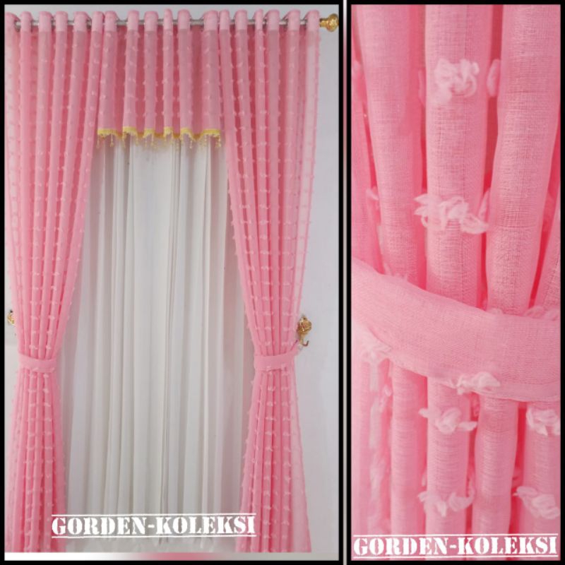 Jual 1 Set Gorden Poni Jendela Atas Pintu Tengah Ruang Tamu Panjang 250 ...
