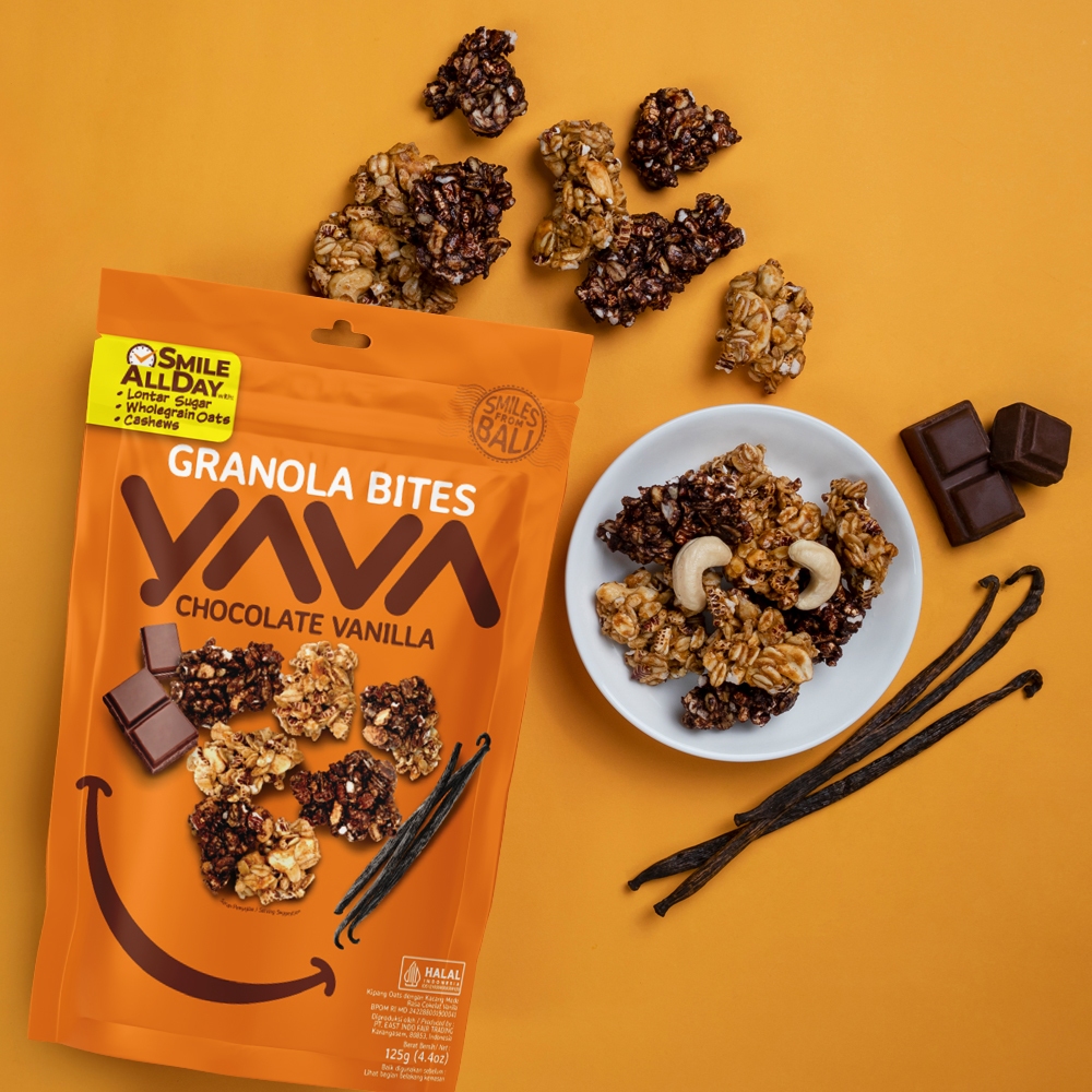 Jual YAVA Twin Pack Granola Bites Chocolate Vanilla (2 x 125g) | Shopee ...