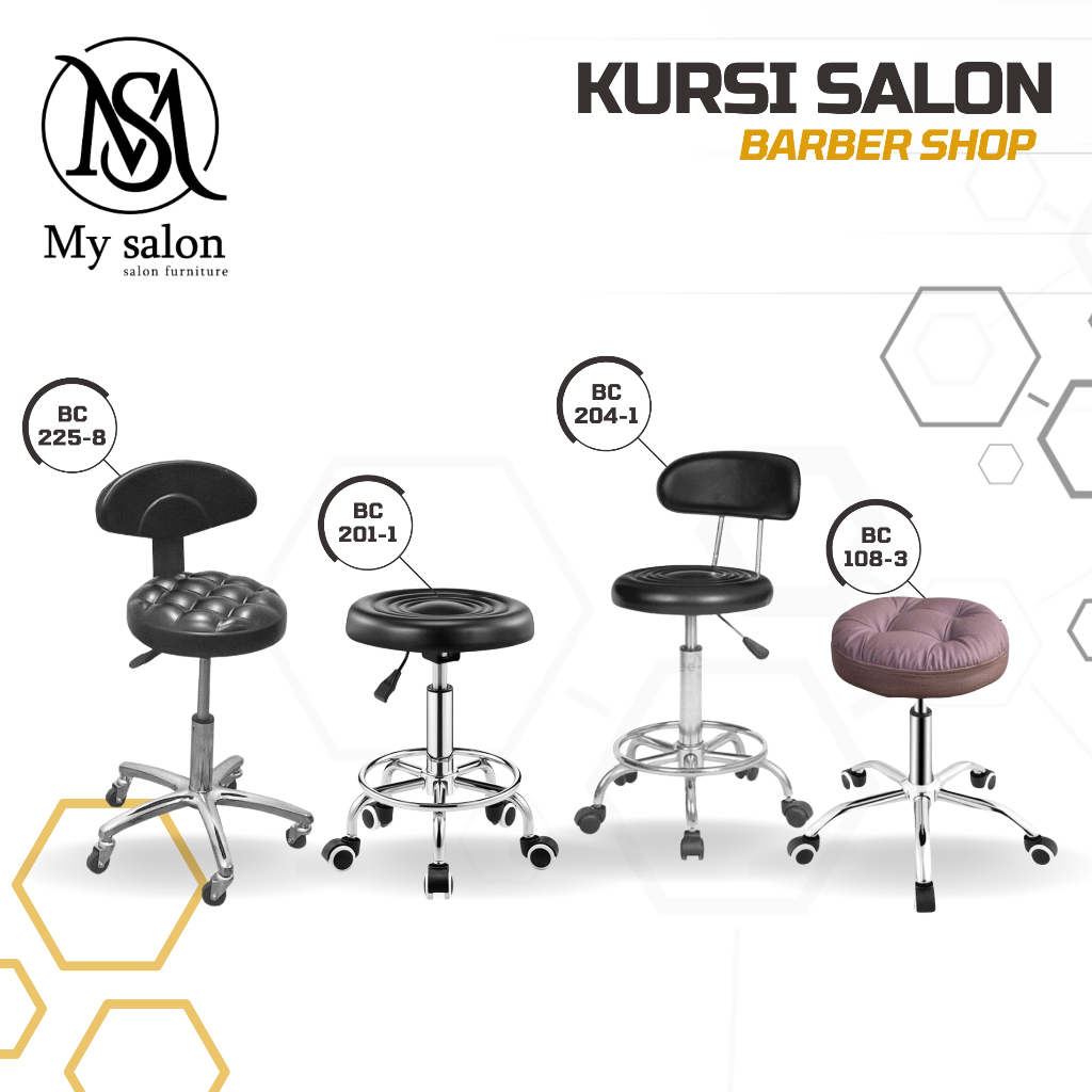 Jual Mee Do Kursi Salon Hidrolik Bulat Roda Barstool Hydraulic Bangku ...