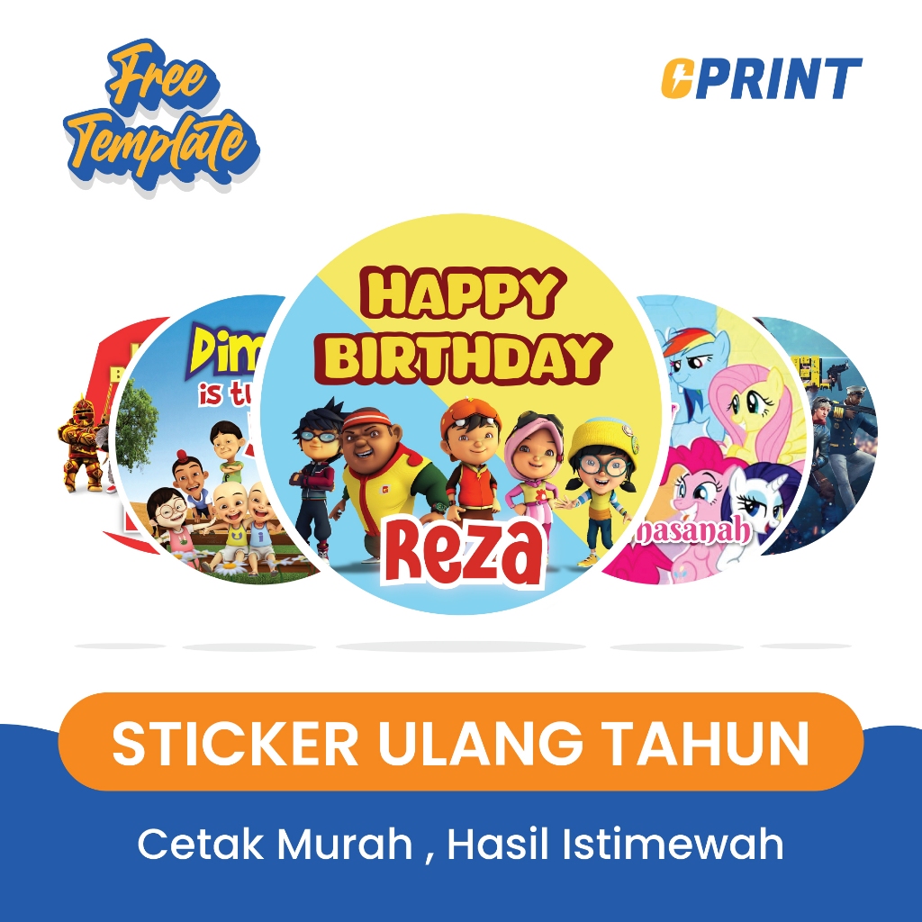 Jual Sticker Vynil Susu Ulang Tahun/Happy Birthday Anak Custom Free ...