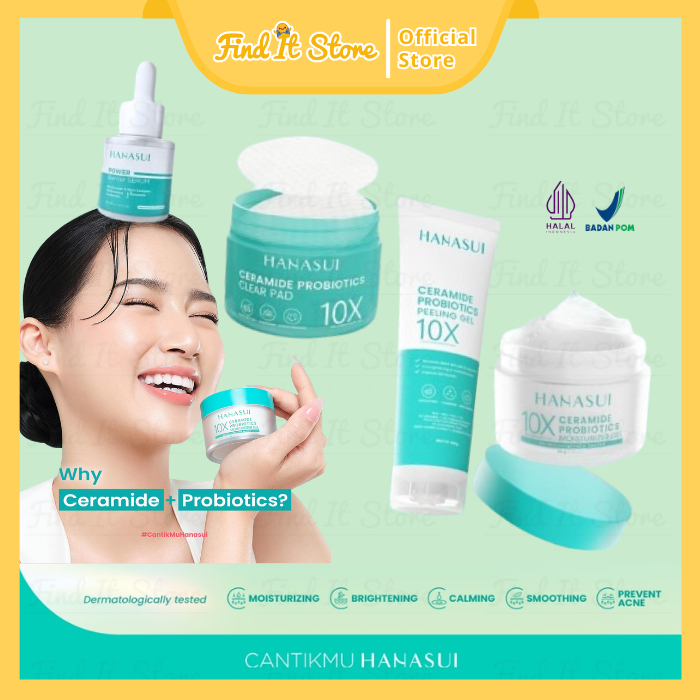 Jual Hanasui Ceramide Probiotics Moisturizer Gel | Peeling Gel | Clear ...