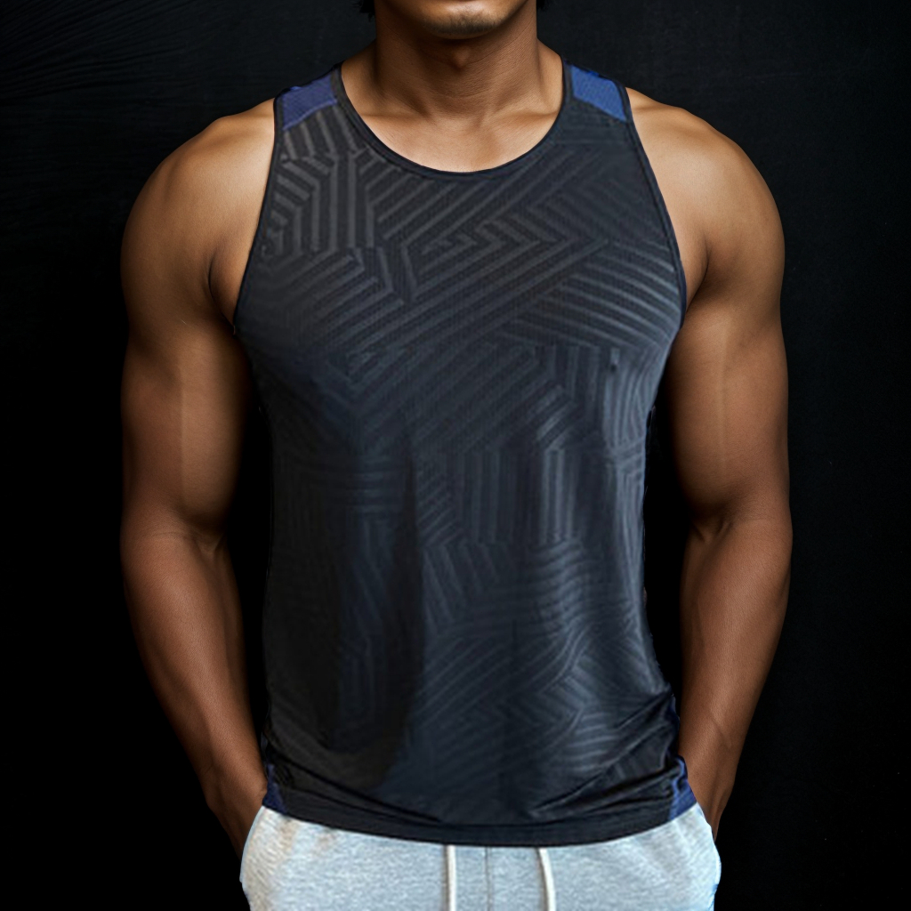 Jual KAMB kaos singlet pria gym olahraga running tank top pria | Shopee ...
