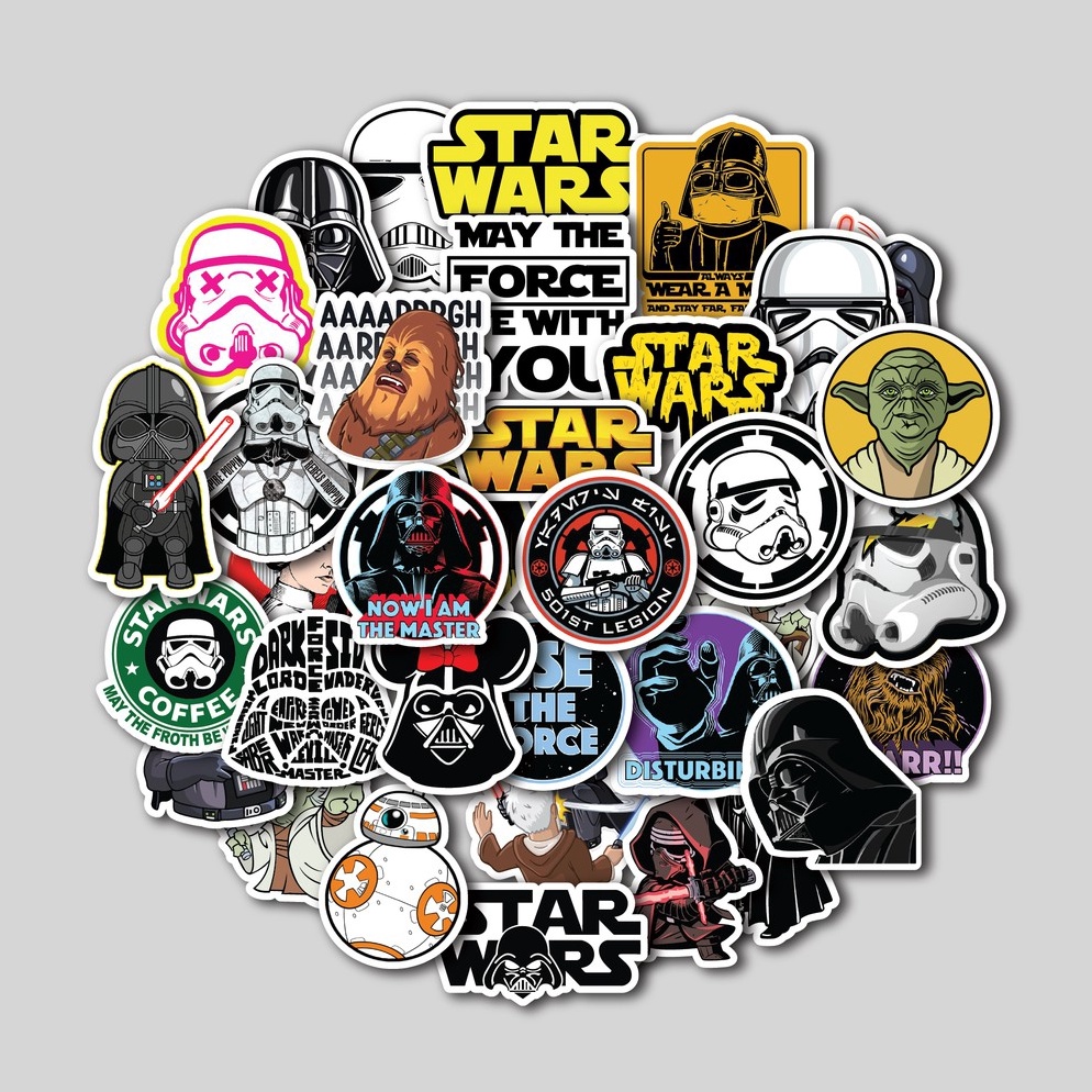 Jual KODE K53F STICKER PACK STAR WARS STIKER TUMBLER LAPTOP STICKER ...