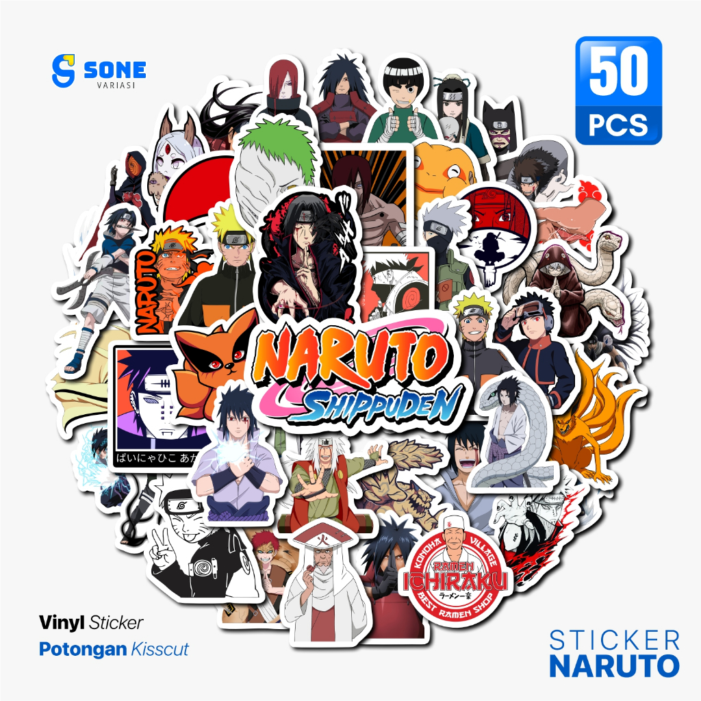 Jual Stiker Anime Naruto Paper Vinyl Waterproof Dekor Sticker Pack ...