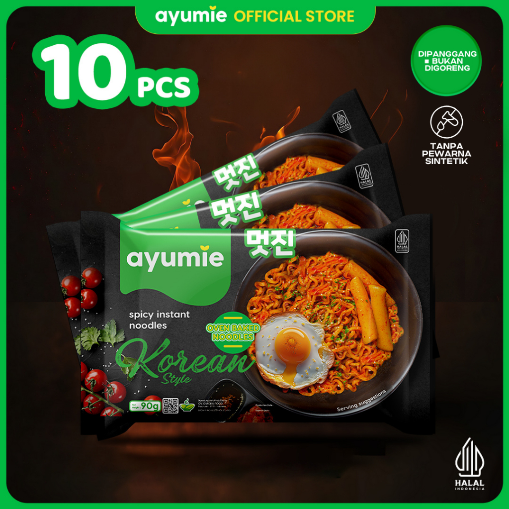 Jual Ayumie Mie Sehat Korean Spicy - Isi 10 Pack (Aman Dengan Kemasan ...