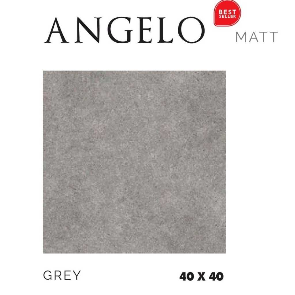 Jual Keramik Platinum Angelo Grey 40x40 - kasar | Shopee Indonesia