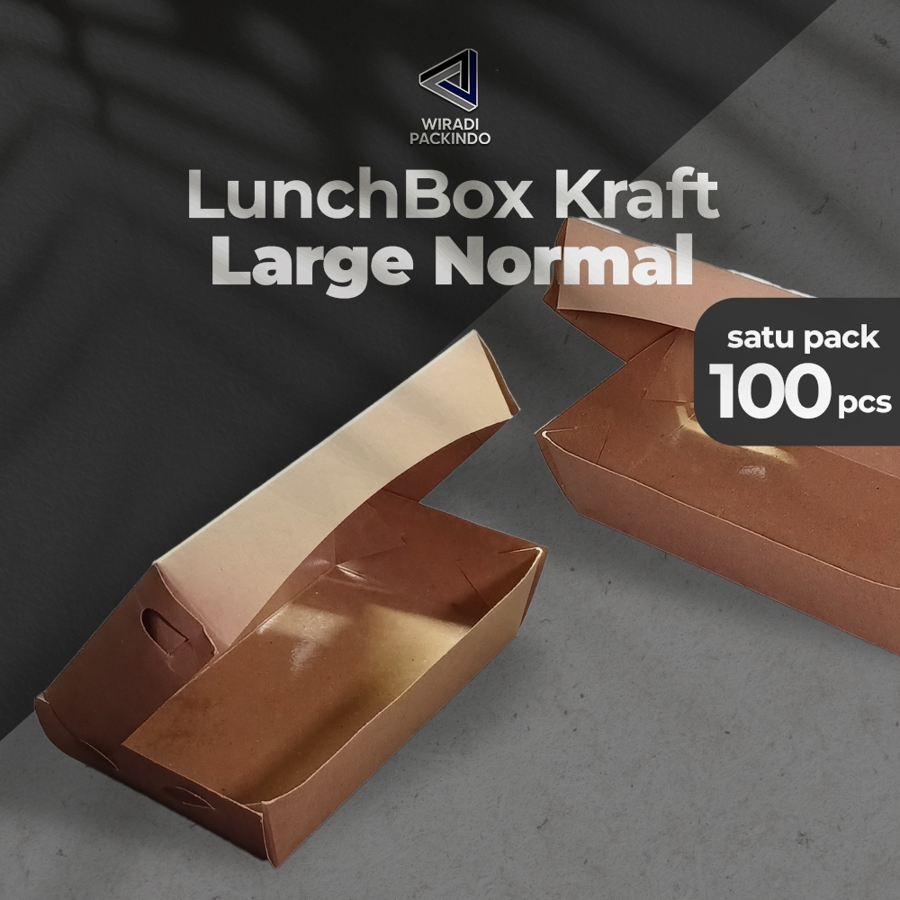 Jual Kotak Makan Kertas / Paper Lunch Coklat /Kemasan Makanan Kraft All ...