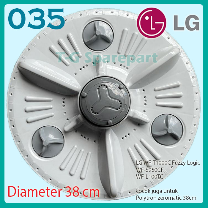 Jual Pulsator mesin cuci LG WF-T1000C * Fuzzy Logic WF-S950CF WF-L100TC 38cm gerigi 11 atau ...