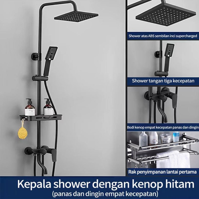 Jual Shower 1 Set Shower Set Kamar Mandi Rain Shower + Keran Cabang ...