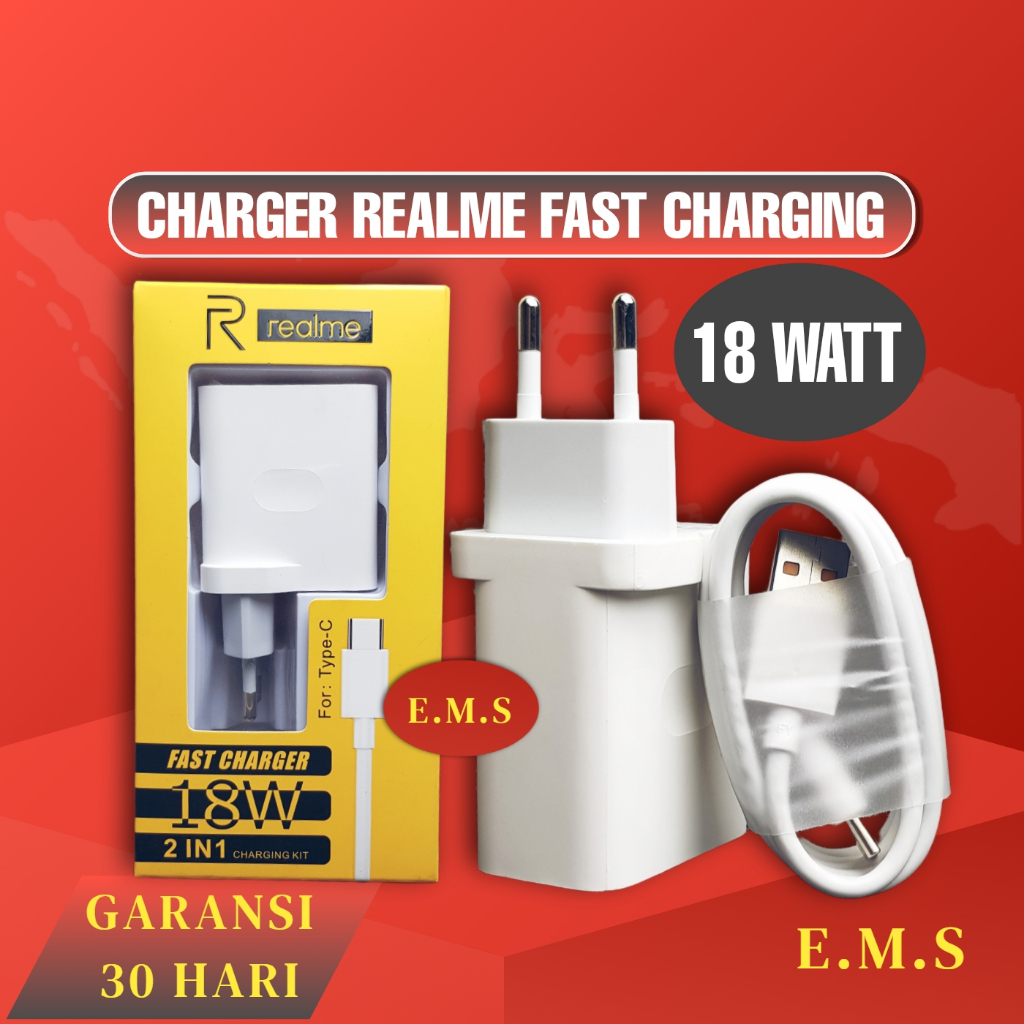 Jual CHARGER REALME 8 5G Original Fast Charging 18W 18 Watt USB C ...