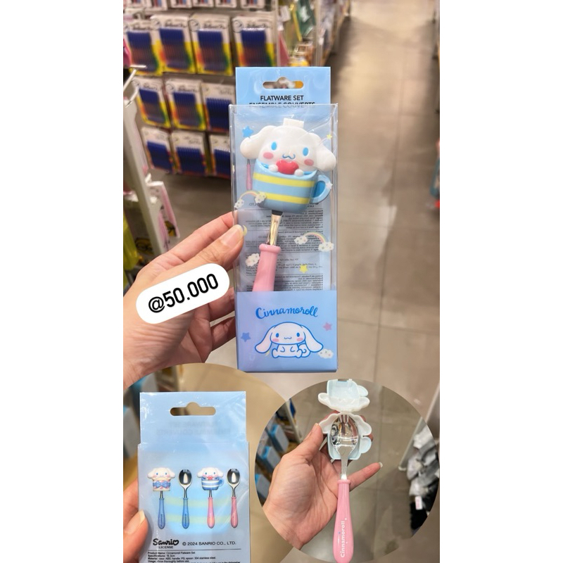 Jual Flatware set Miniso x Sanrio kuromi My Melody Hello kitty ...