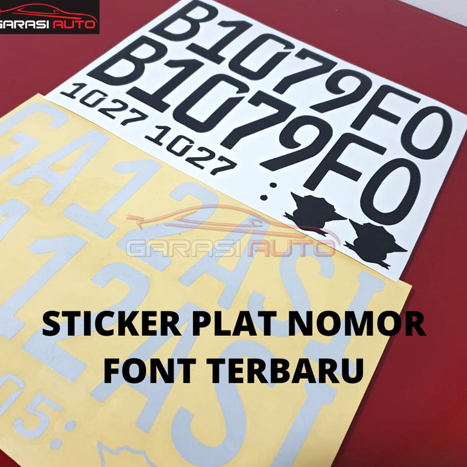 Jual Stiker Plat Nomor Mobil Font Terbaru Sticker Skotlet Reflektif dan ...