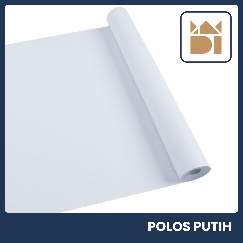 Jual Wallpaper Dinding Motif Polos Putih 45cm x 8 m, Wallpaper Kamar ...