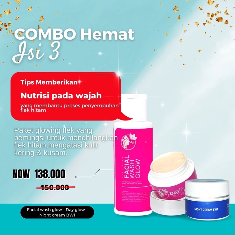 Jual FASTDERM ISI 3 PAKET HEMAT COMBO / DOUBLE GLOW FORTE/ ACNEGLOW/ WHITENING / BW1 / BW2 /AC1 ...