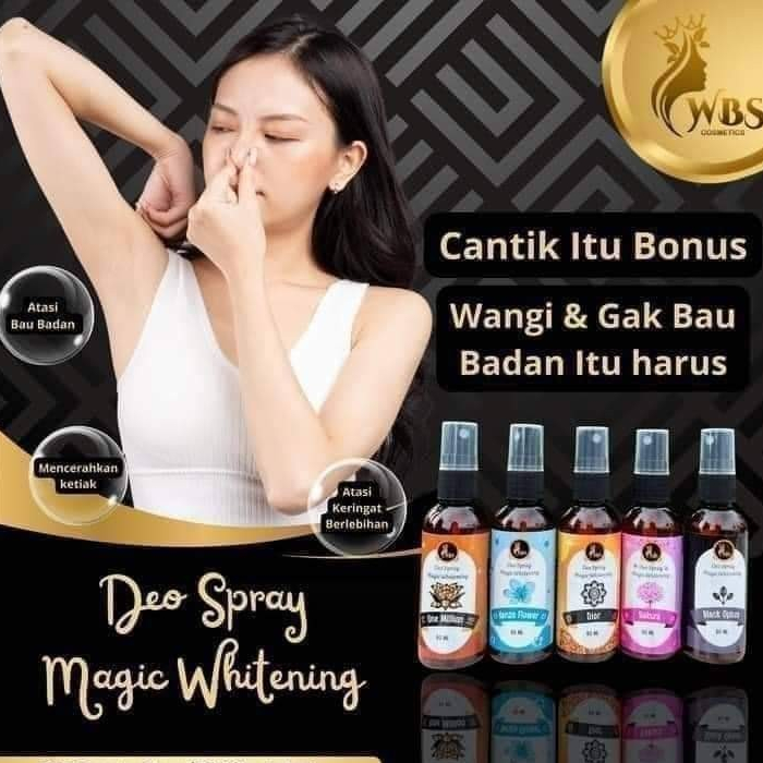 Jual Deo Spray Magic Whitening Wbs Cosmetics Deodorant Spray Bpom Halal ...