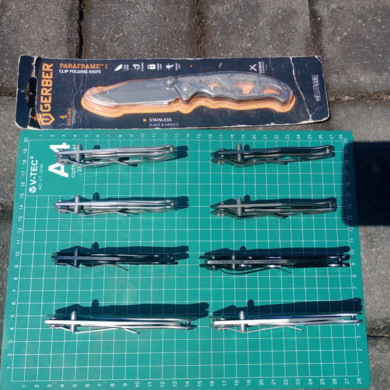 Jual GERBER PARAFRAME Mini 1 2 Frame lock folding knives Titanium ...