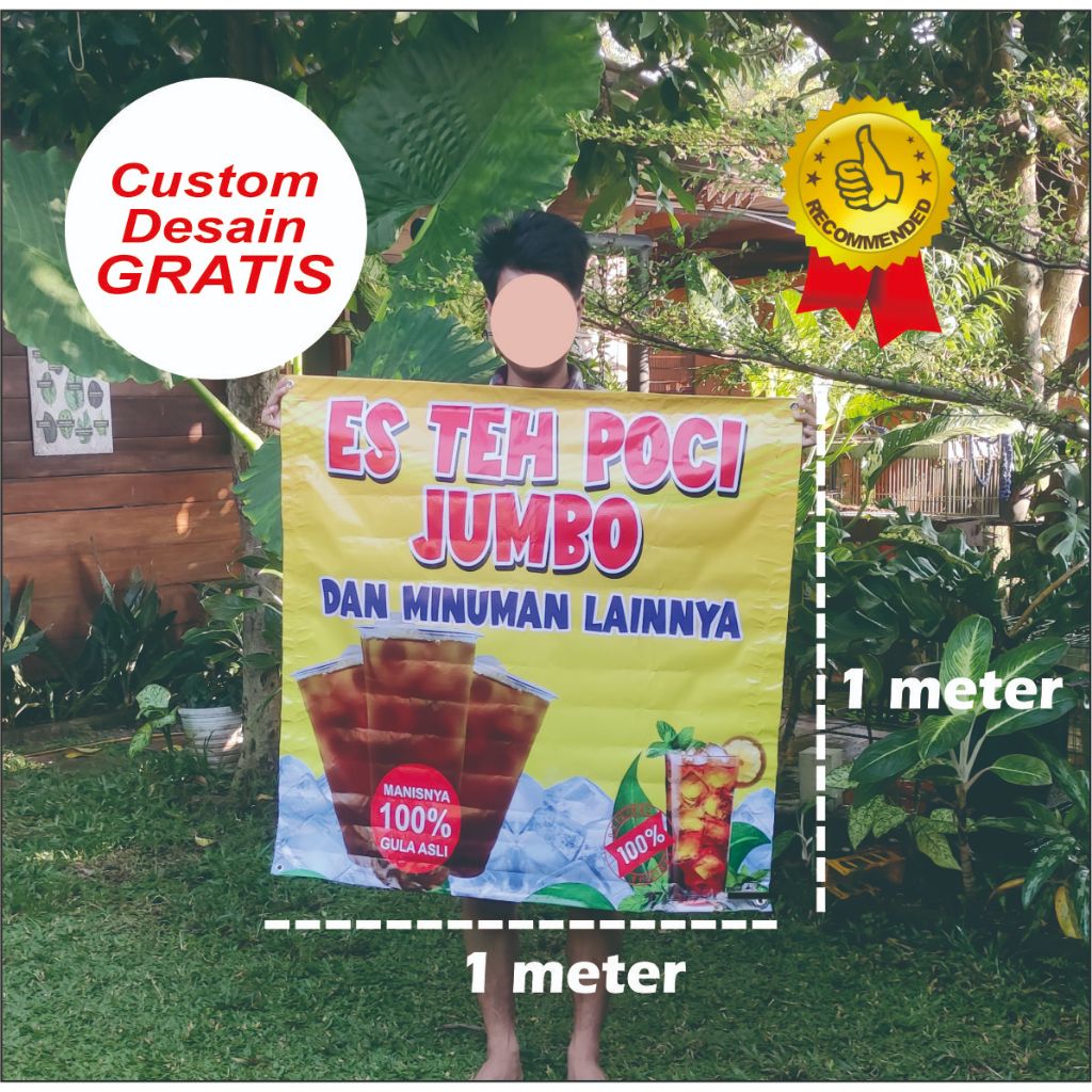 Jual BANNER SPANDUK UKURAN 1 X 1 METER DESAIN GRATIS CUSTOM | Shopee ...
