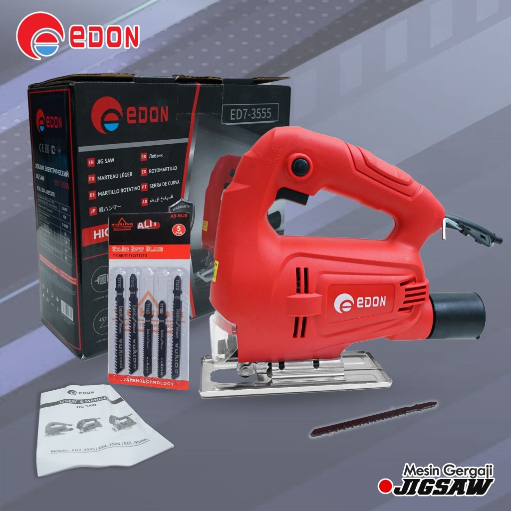 Jual Mesin Gergaji Jigsaw GRATIS 5 Mata Besi Kayu Mesin Potong Kayu ...