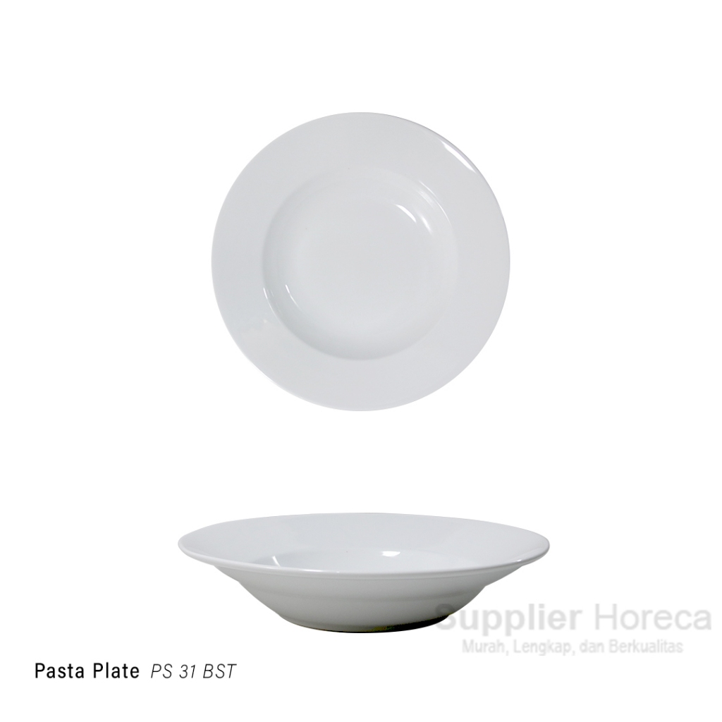 Jual Pasta Plate Keramik 30.3CM (1PCS) Putih Polos By Indo Keramik ...