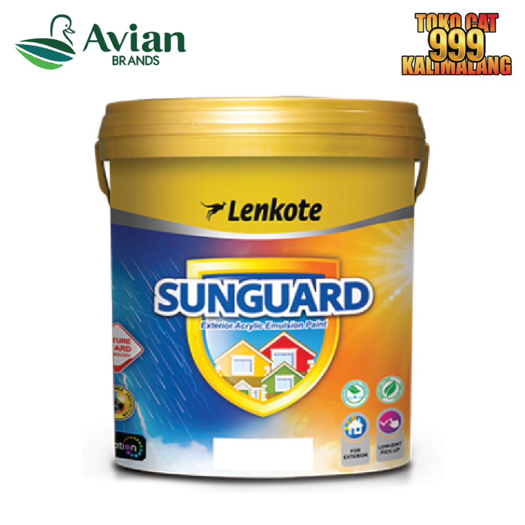 Jual Cat Tembok Rumah Exterior Avian Lenkote Sunguard Warna Putih 2.5 ...