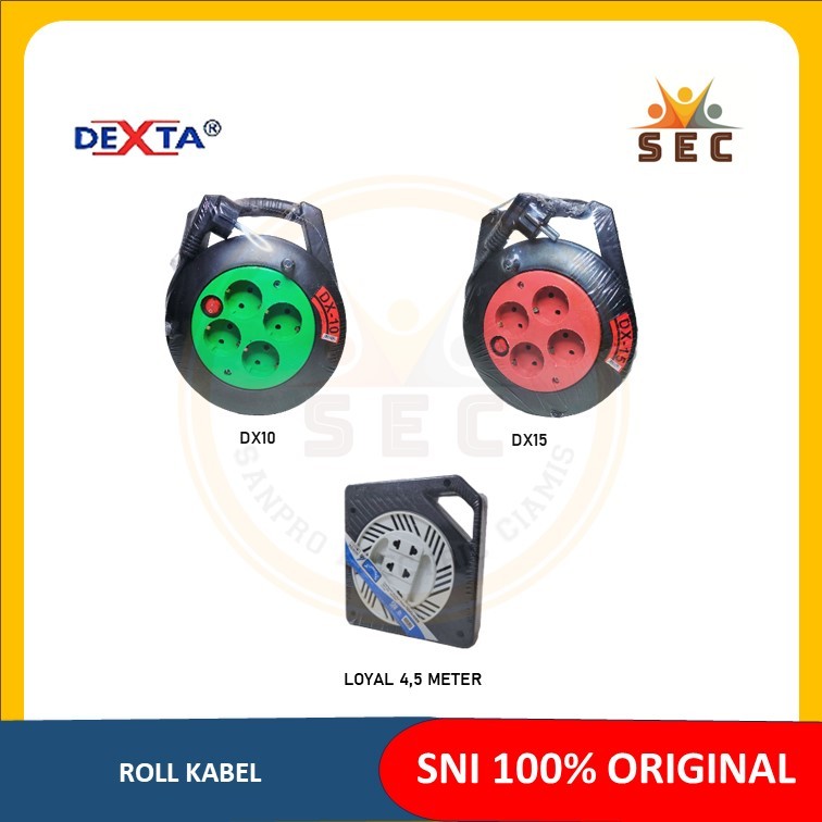 Jual KABEL ROLL DEXTA SAKLAR LAMPU 4 LUBANG ROL GULUNG KUNINGAN SNI ...