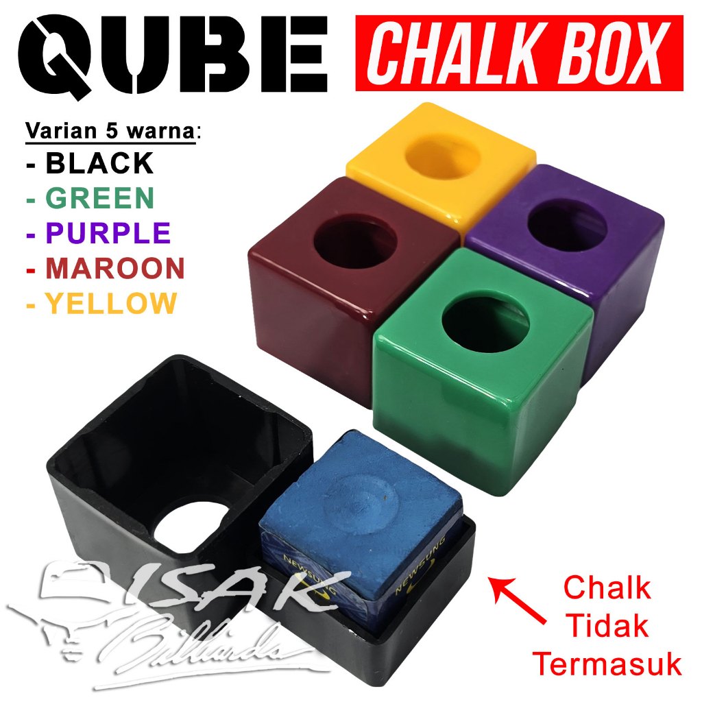 Jual QUBE Chalk Box Plastic Container - Kotak Kapur Billiard Cover | Shopee Indonesia