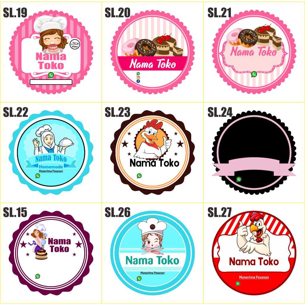 Jual Stiker Label Produk Bisa Custom Desain Stiker Sudah di cutting ...