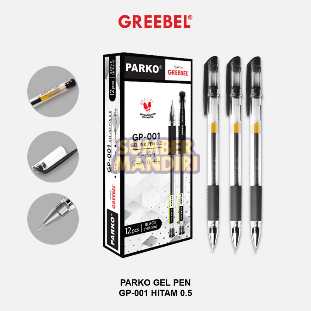 Jual Gel Pen Pulpen Pena Greebel Parko GP-001 0.5 [12 PCS] | Shopee Indonesia