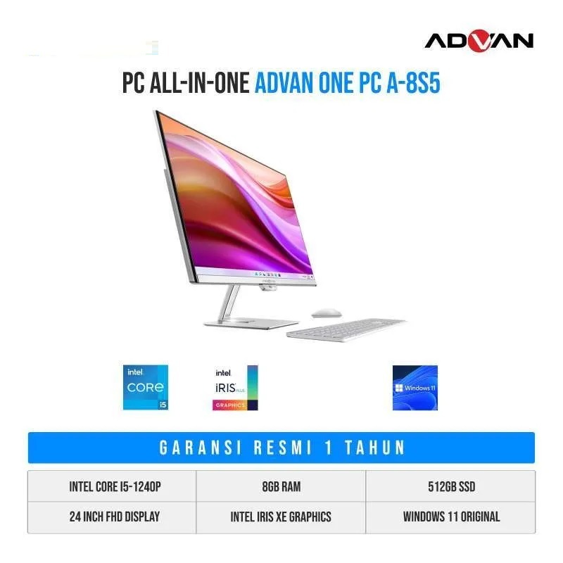Jual PC Advan AIO One PC Core i5 1240P 8GB 512GB Win11 FHD 24" | Shopee ...