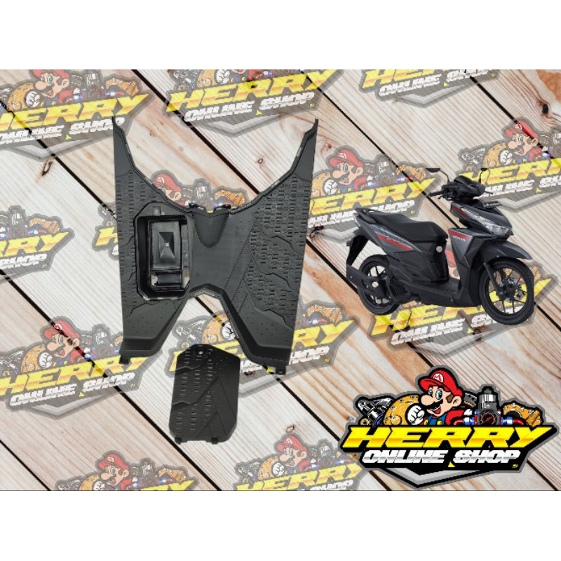 Jual Bordes dek pijakan injakan kaki step floor + tutup aki vario 125 150 led 2015 2016 2017 ...